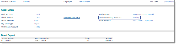Reviewing Banking Tab Details