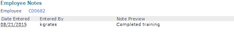 Maintaining Employee Notes