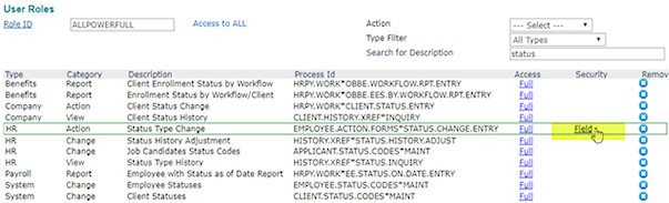 Performing Status Type Changes