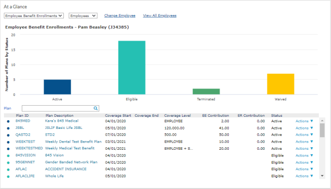 Viewing Employee Benefit Enrollments